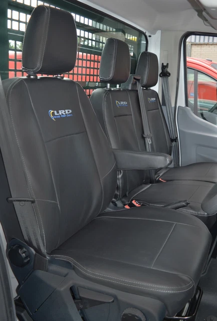 FORD TRANSIT CUSTOM Van Seat Covers - Black With Logo £340.00 - PicClick UK