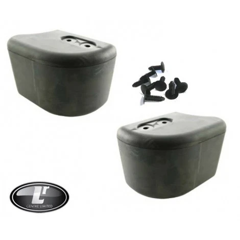 BUMPER END CAP KIT FOR LAND ROVER DEFENDER - 2 x END CAPS PLUS CLIPS ...