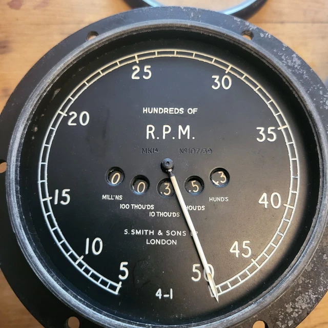 WW1 WW2 RFC RAF SMITHS Air Ministry Aircraft RPM Tacho £510.00 ...