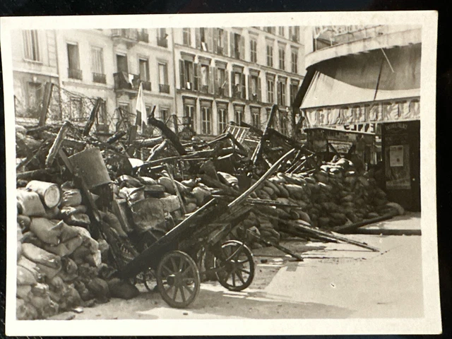 PHOTO SERIES VINTAGE Ww2 : Barricades sur Montparnasse - LIBERATION de ...