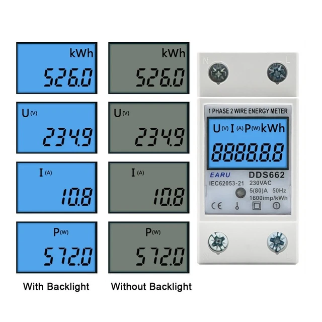 PRACTICAL SINGLE PHASE Energy Meter with LCD Display and Power Counter ...