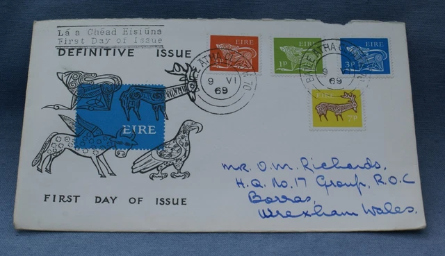 COPERTINA EIRE FDC Gerl definitives varie denominazioni 1968 EUR 5,83 ...