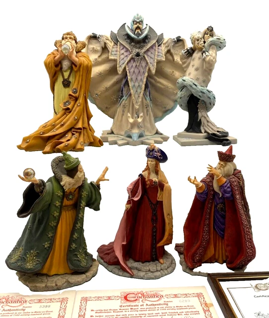 ENCHANTICA 6 PIECE Wizard Witch Figurine Collection Boxed w ...