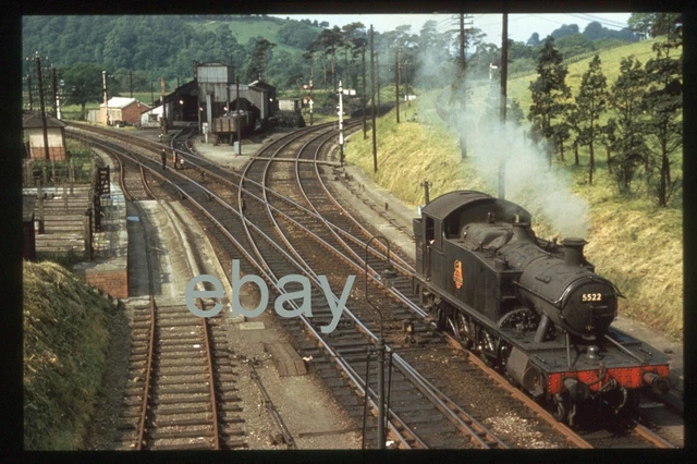 2X 35MM SLIDES- ex GWR tanks -5522 at Yeovil (shed) 6.58 & 5167 at Much ...