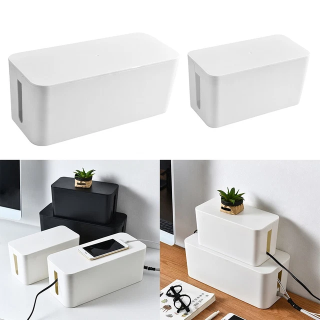 CABLE MANAGEMENT BOX Cords For TV Computer Desk Hardware Two Sizes ...