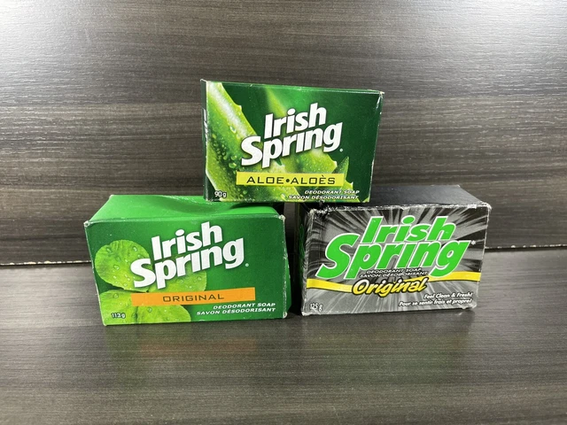 IRISH SPRING BAR Soap - ORIGINAL DISCONTINUED SCENT - 3 Bars / Aloe ...