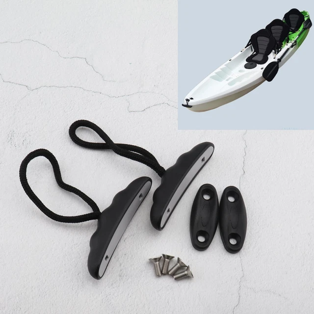 2PCS KAYAK TOGGLE Carry Handles Grip with Cord Rope Deck Eye and Screws ...