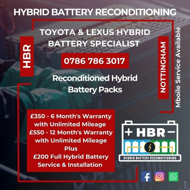 TOYOTA LEXUS PRIUS Auris Estima Hybrid battery Reconditioning with full ...