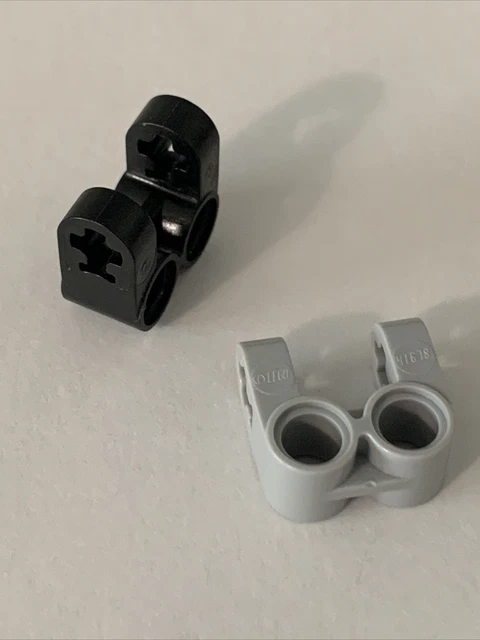 LEGO TECHNIC - 15 x Axle/Pin Connector Perp Dbl Split - Black - New ...