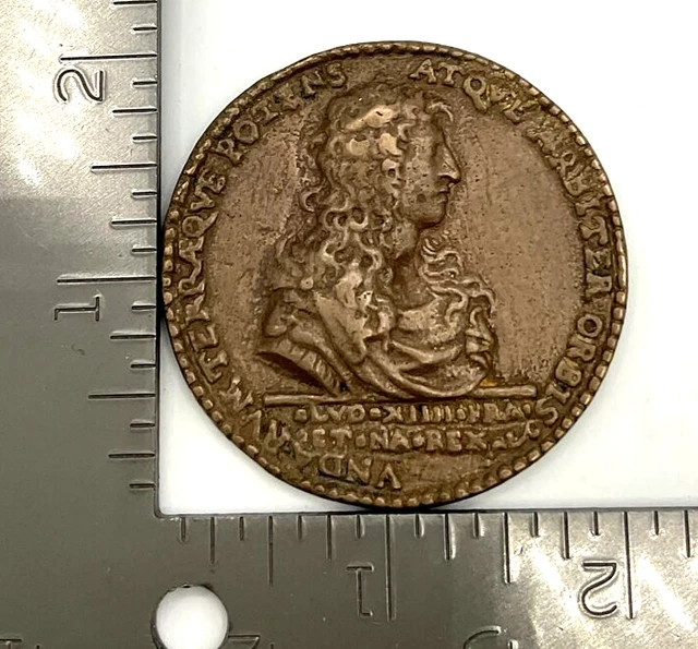 LOUIS XIV FRANCE Reproduction 1667 Medal Construction Canal du Midi ...