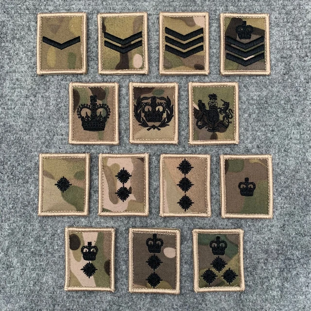 BRITISH ARMY STYLE Multicam MTP Rank Patch Hook & Loop Back, Lcpl, Cpl ...