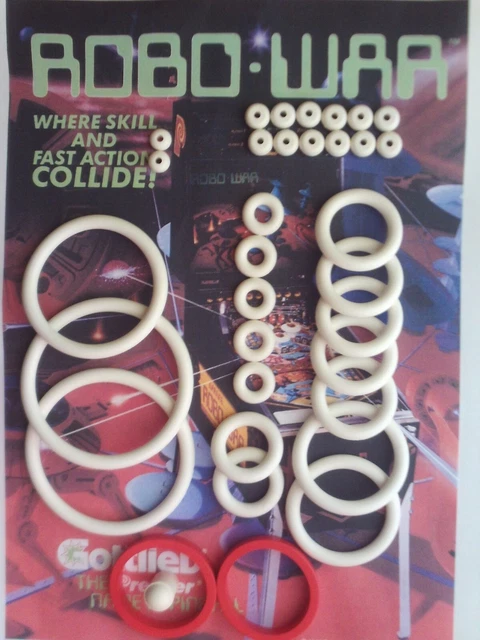 FLIPPER GOTTLIEB- ROBO War-Kit Elastiques Rubber-Caoutchouc-Pinball ...