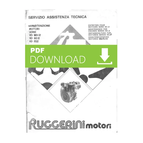 MOTORE RUGGERINI RD 901/2 Manuale uso manutenzione istruzioni catalogo ...