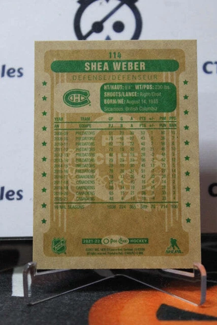 2021-22 O-PEE-CHEE SHEA Weber # 114 Retro Montreal Canadiens Hockey ...