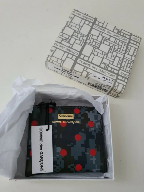 SS13 SUPREME X Comme Des Garcons Cdg Portafoglio Mimetico Stampa Pois ...