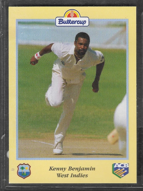 BUTTERCUP BREAD 1996 CRICKET CARD KENNY BENJAMIN (WEST INDIES ...