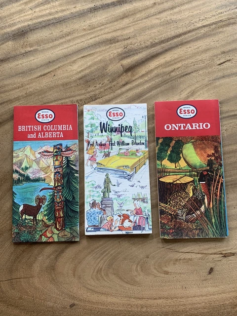 VINTAGE IMPERIAL ESSO Oil Road Maps Lot $25.00 - PicClick CA