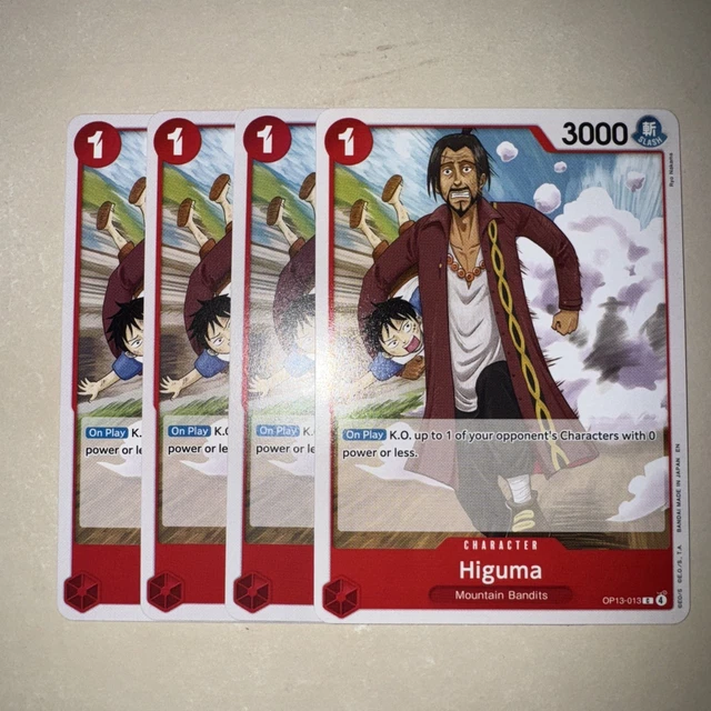 ONE PIECE TCG OP13-013 Higuma X4 Playset Card Game CCG English £2.24 ...