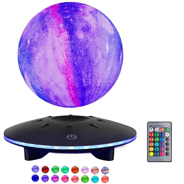LED MAGNETIC LEVITATING Moon Lamp Galaxy 3D Moonlight Night Light 16 ...