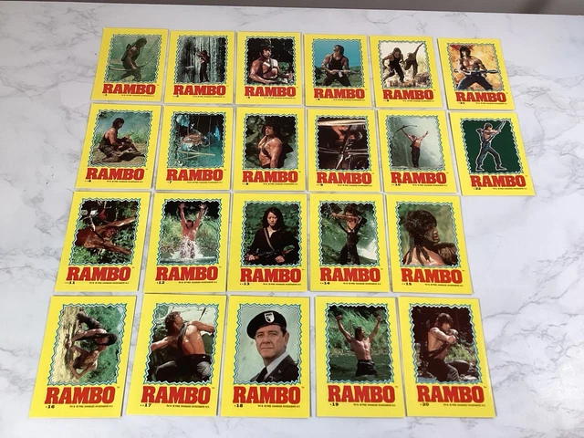 VINTAGE 1985 RAMBO Stickers Complete Set Of 22, Great Condition Sly ...
