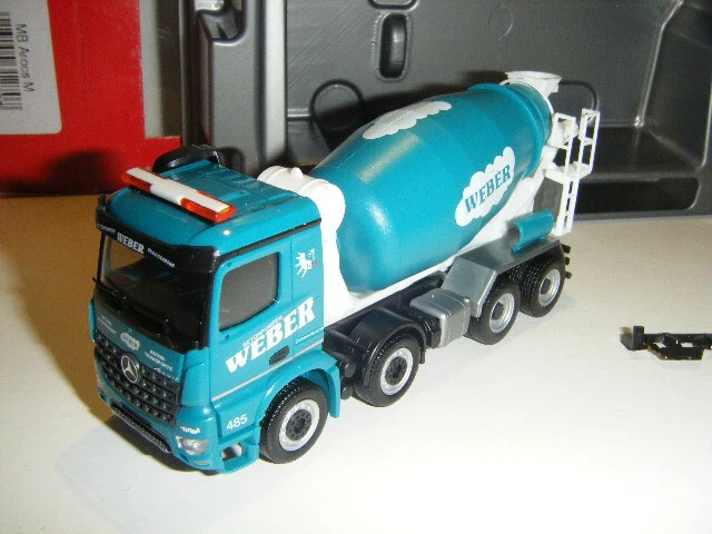 HERPA 312707 MB Arocs M 4-Achs Betonmischer Betonpumpen Weber ...