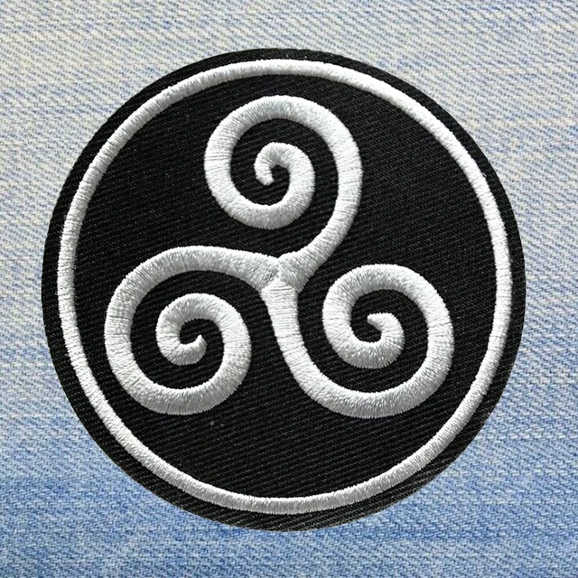 PATCH ÉCUSSON THERMOCOLLANT - Triskèle Symbole Celte Triskel Triskell ...