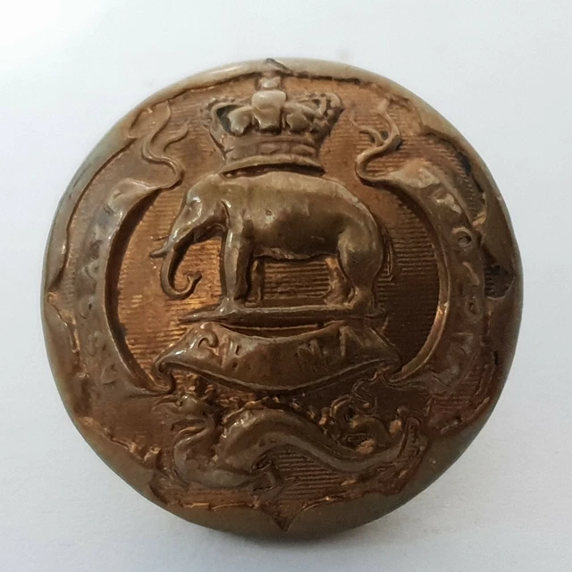 VICTORIAN BRITISH INDIAN Army 2nd Madras Infantry Button 22mm Jennens £ ...