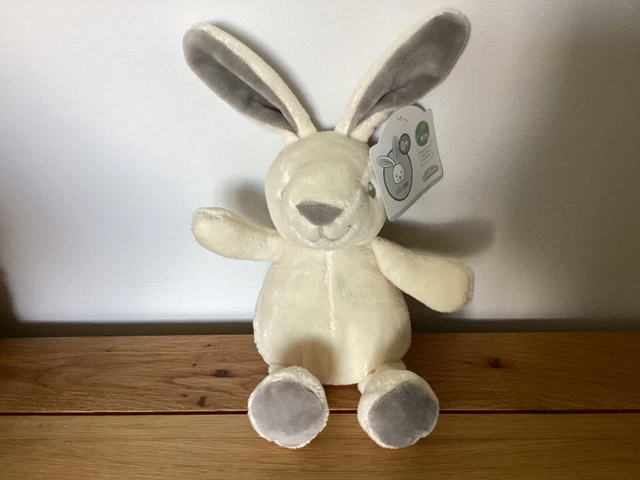 WHITE GREY EARS Feet Cuddle Bunny Rabbit Super Soft Toy Baby Comforter ...