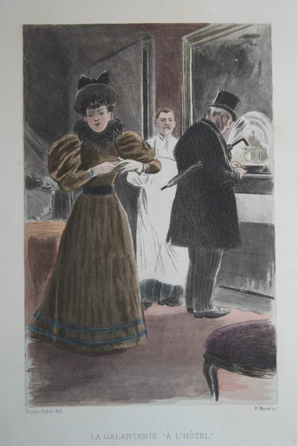 EAU-FORTE AQUARELLE POCHOIR La Femme à Paris Pierre Vidal Fred. Massé ...