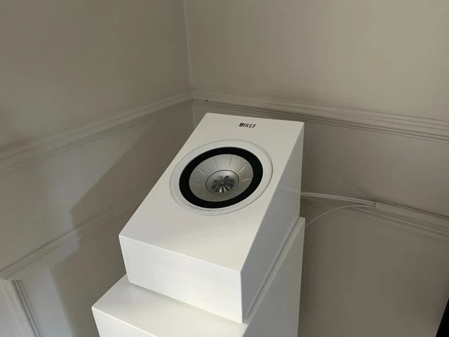 PAIR OF KEF R8A (non Meta) Gloss White - Dolby Atmos upfiring/height ...
