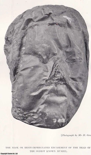 THE HISTORY OF Mummification In Egypt. By Professor G. Elliot Smith ...