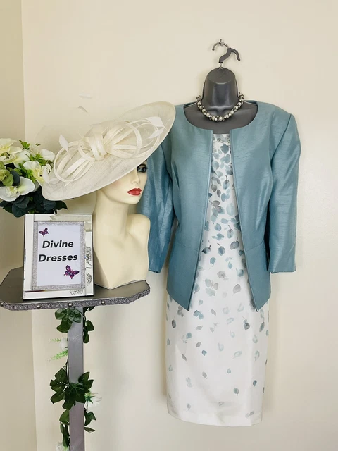 BNWT JACQUES VERT Size 20 Duck Egg Mother of Bride Groom Wedding Outfit ...