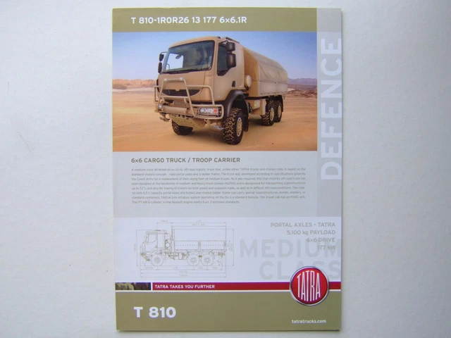 CATALOGUE, BROCHURE, CAMION, truck,Tatra T 810 6x6 Troop Carrier ...