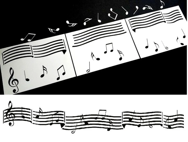 EXTRA LARGE MUSIC Musical Notes Clef Symbols Festive Wall Decoration ...
