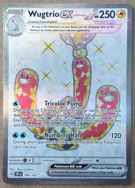 POKEMON TCG TEMPORAL Forces Full Art Ultra Rare - Wugtrio Ex #190/162 ...