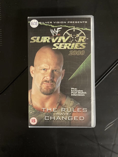 WWF SURVIVOR SERIES (2000) VHS *RARE* WWE WCW TNA AEW pierre froide ...