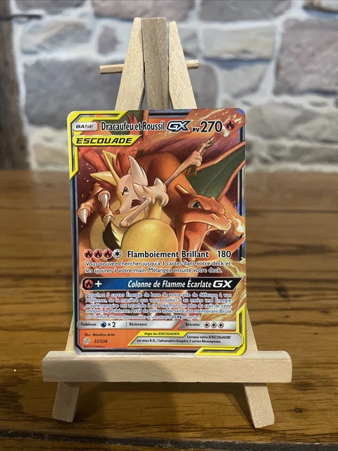 CARTE POKÉMON : Dracaufeu et Roussil GX 22/236 Eclipse Cosmique ...