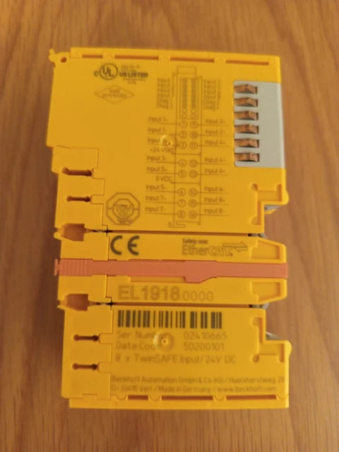2 X BECKHOFF EL1918-0000 8-Channel Digital Input EtherCAT Terminal $680 ...