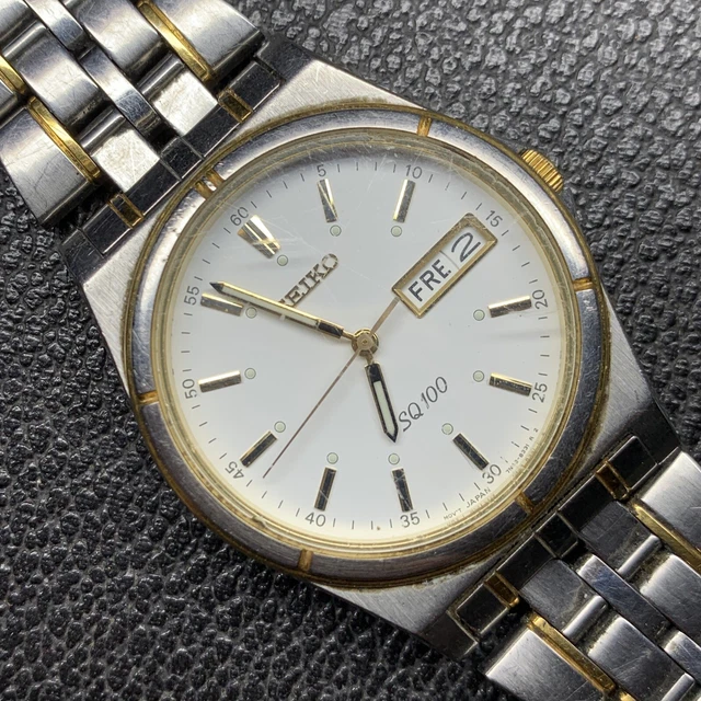 1996 SEIKO SQ100 Quartz 7N43 8200 Wristwatch £79.00 - PicClick UK