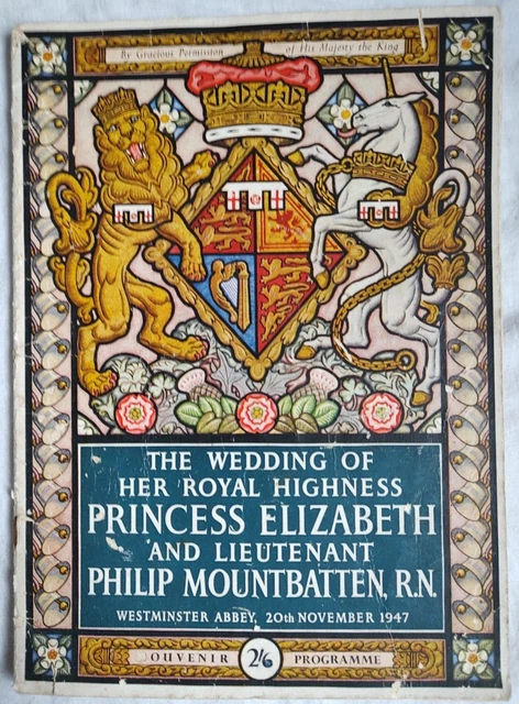 ROYAL WEDDING OF Princess Elizabeth & Philip Mountbatten 1947 Souvenir ...