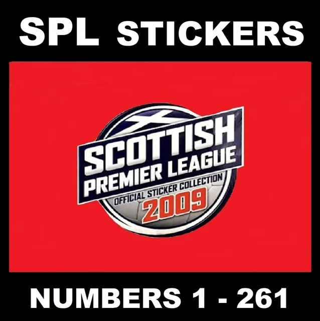 PANINI SPL 2009 Scottish Premier League stickers No's 1 - 261 £1.95 ...