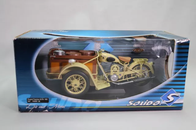 LJ702 SOLIDO 118307-00 1/10 Triporteur Peugeot 55 TN 1952 transport ... LJ702 SOLIDO 118307-00 1/10 Triporteur Peugeot 55 TN 1952 transport ...