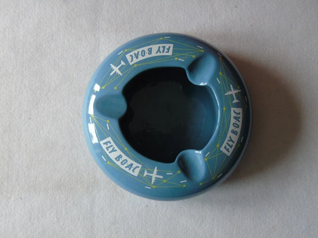 VINTAGE 1950'S/1960'S FLY BOAC Airlines Copeland Spode Ceramic Ashtray ...