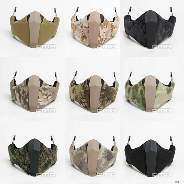 FMA TACTICAL AIRSOFT Gunsight Mandible Half Face Mask To Fast/High Cut ...