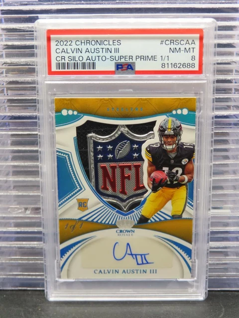 2022 CROWN ROYALE Calvin Austin III Super Prime Patch Auto RC #1/1 PSA ...