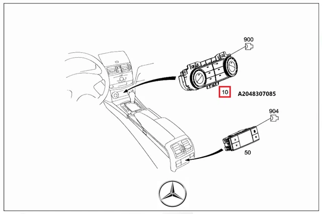 ORIGINAL MERCEDES-BENZ A2048307085 Climate Control C204 W204 S204 £101. ...