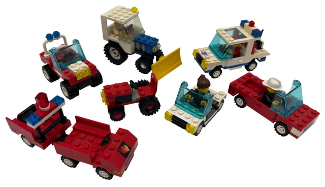 VINTAGE LEGO VEHICLE Bundle – Fire, Police, Tractor, 4x4 Cars Mixed ...