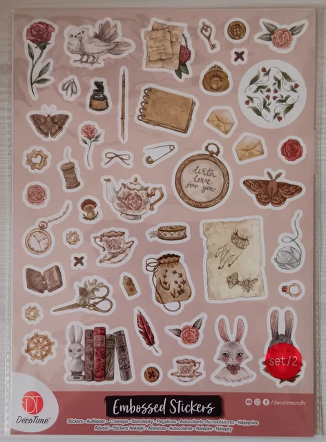 AUFKLEBER-STICKER, 3D-BASTELPAKET,BASTELSET,GRUSSKARTEN,STICKERBOGEN ...