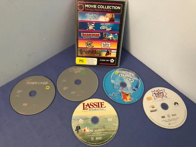 CHARLOTTE'S WEB/THE CAT In The Hat/Lassie/Rugrats/Barnyard - 5 Movie ...