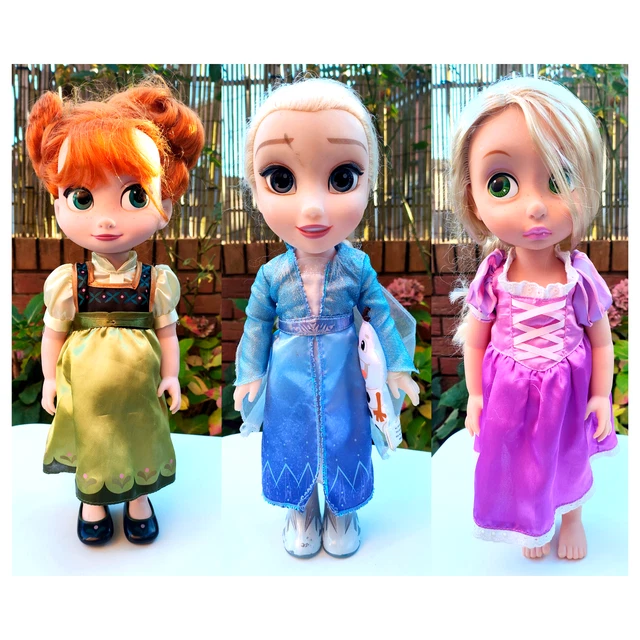 DISNEY ANIMATORS COLLECTION Frozen Princess Dolls Anna Elsa Rapunzel ...